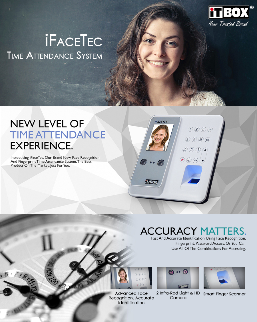 iTBOX iFaceTec Face Recognition & Fingerprint Attendance Machine : Aston