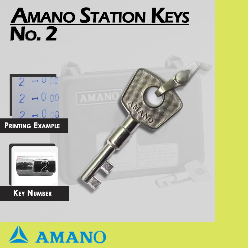 AMANO Station Keys No. 1 - No. 19 Guard Tour Key AMANO Guard Tour ...