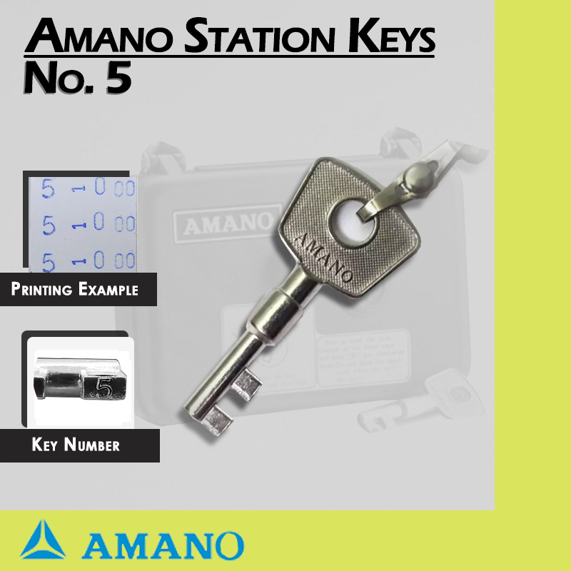 AMANO Station Keys No. 1 - No. 19 Guard Tour Key AMANO Guard Tour ...