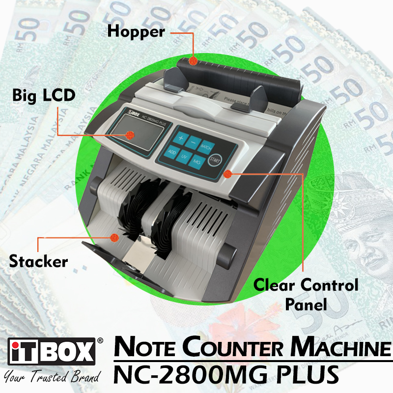 iTBOX Note Counter Machine NC-2800MG Plus | Money Cash Counter Machine ...