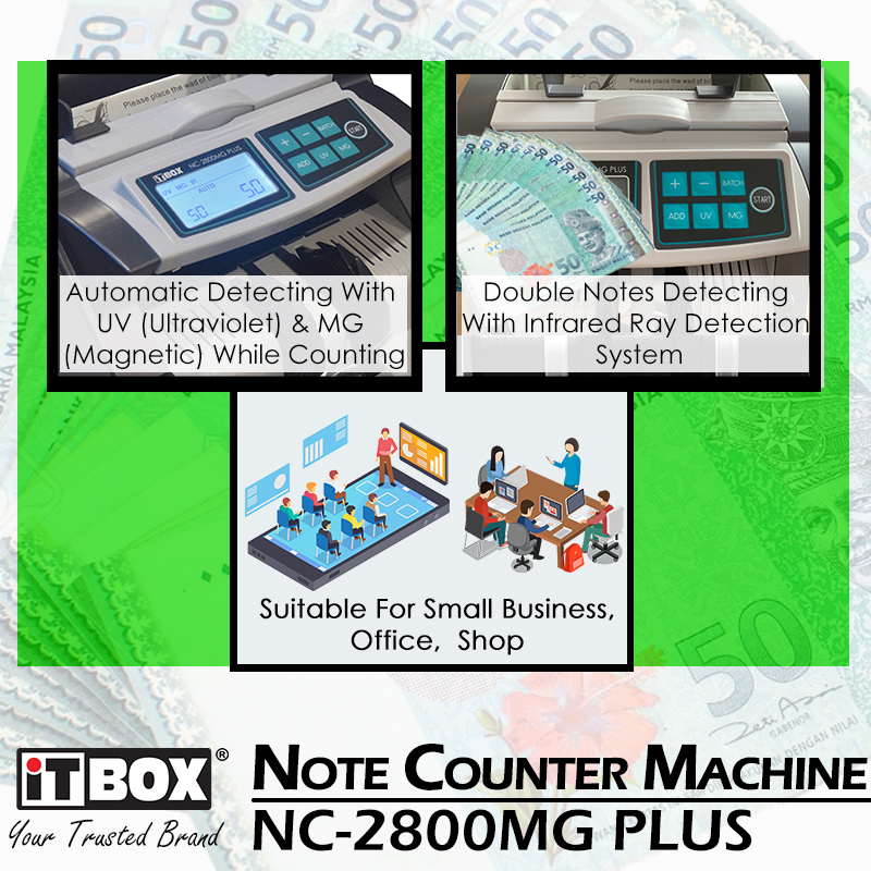 iTBOX Note Counter Machine NC-2800MG Plus | Money Cash Counter Machine ...