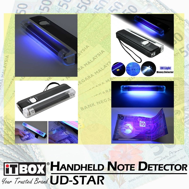 Handheld UV Light Bank Note Money Detector : Aston