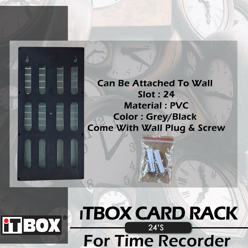 iTBOX DOUBLE ROW CARD RACK 24'S 24 Slots Time Card Rack : Aston