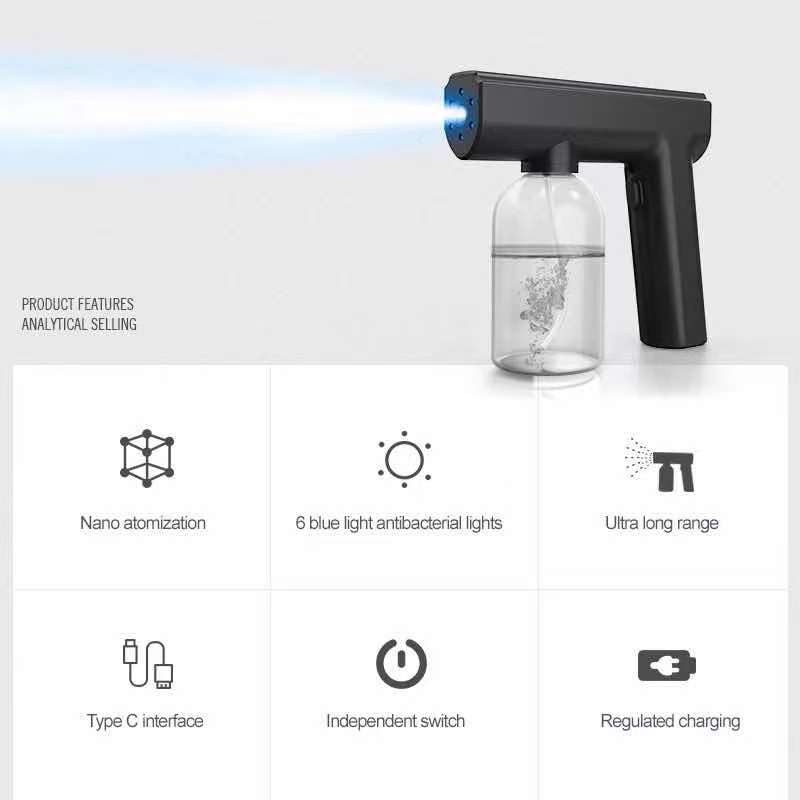 XSD030S Portable Nano Blue Ray Atomizer Spray Gun For Sanitizer ...